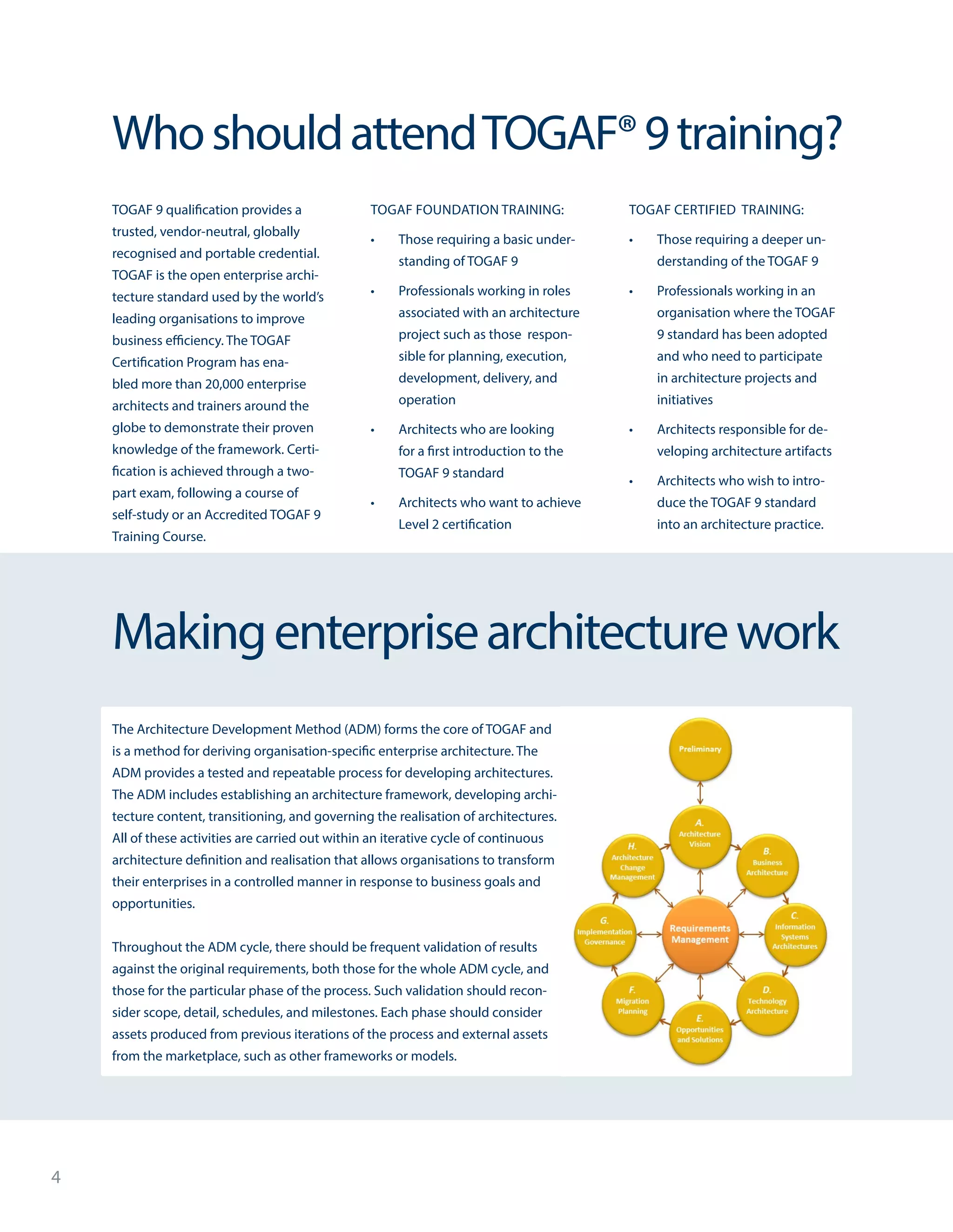 TOGAF 9 Training Brochure - Syzygal | PDF