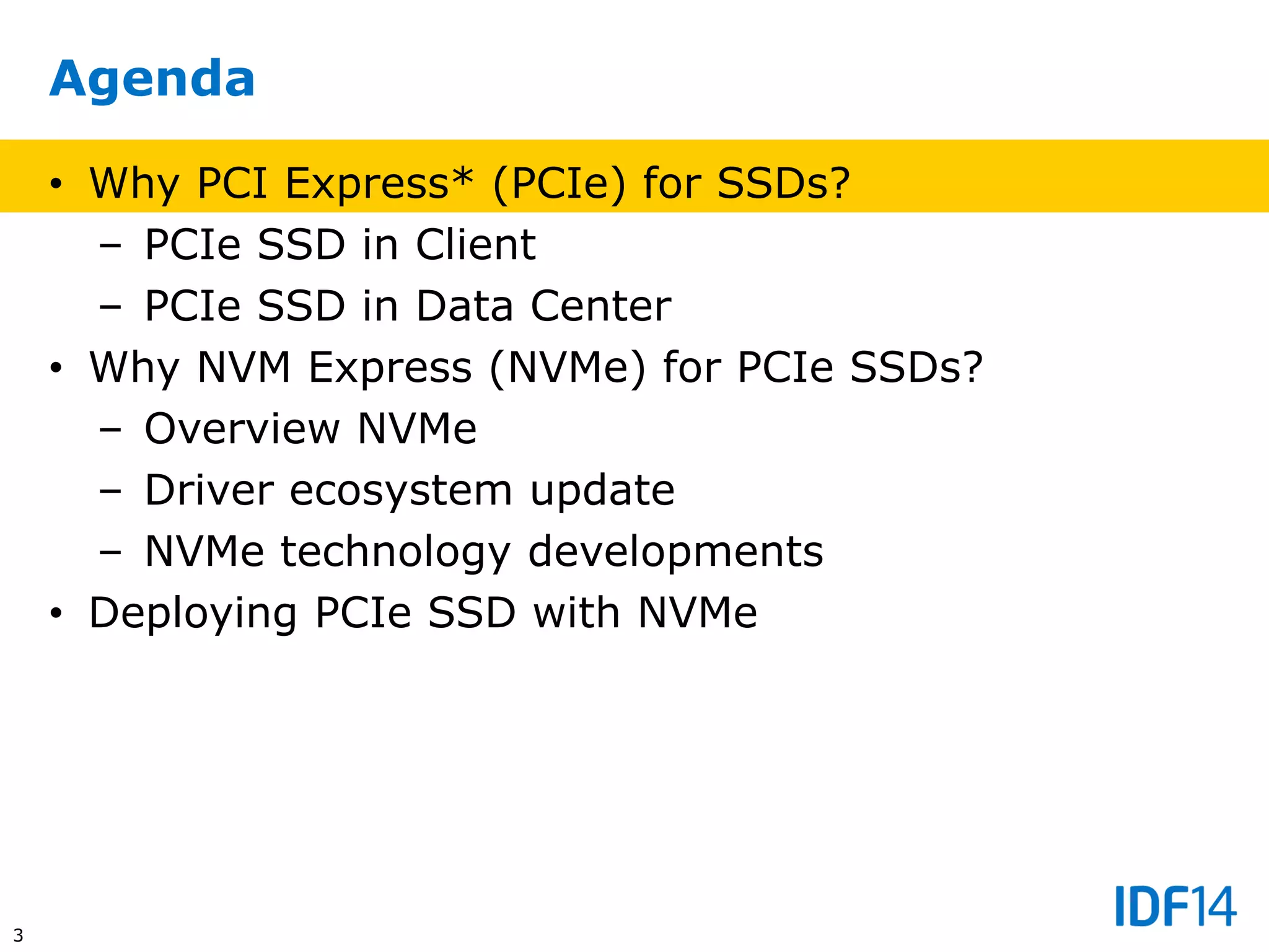 Moving to PCI Express based SSD with NVM Express | PPT