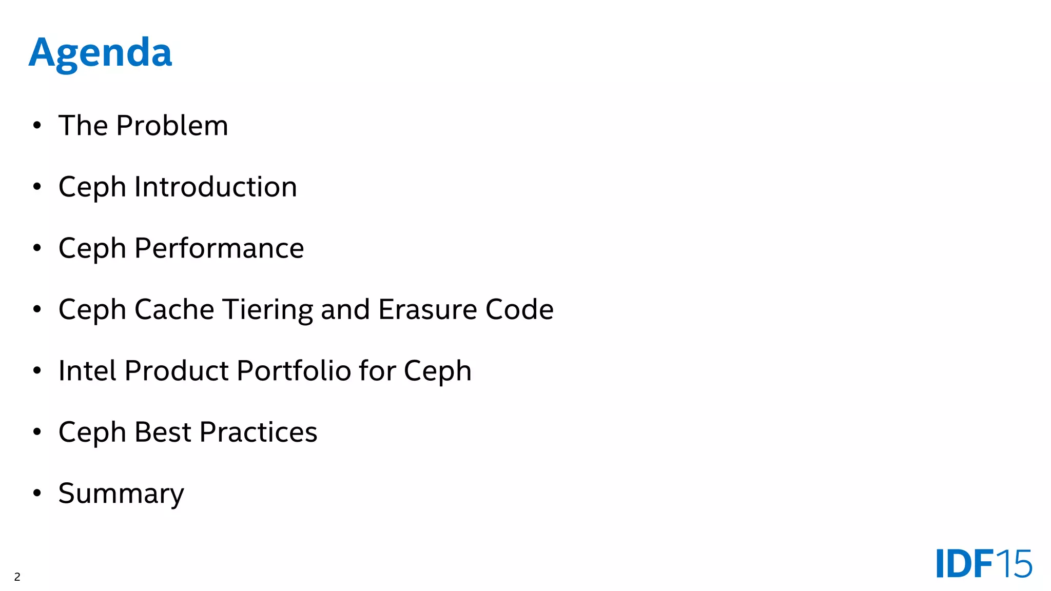 Ceph Open Source Storage Software Optimizations On Intel® Architecture