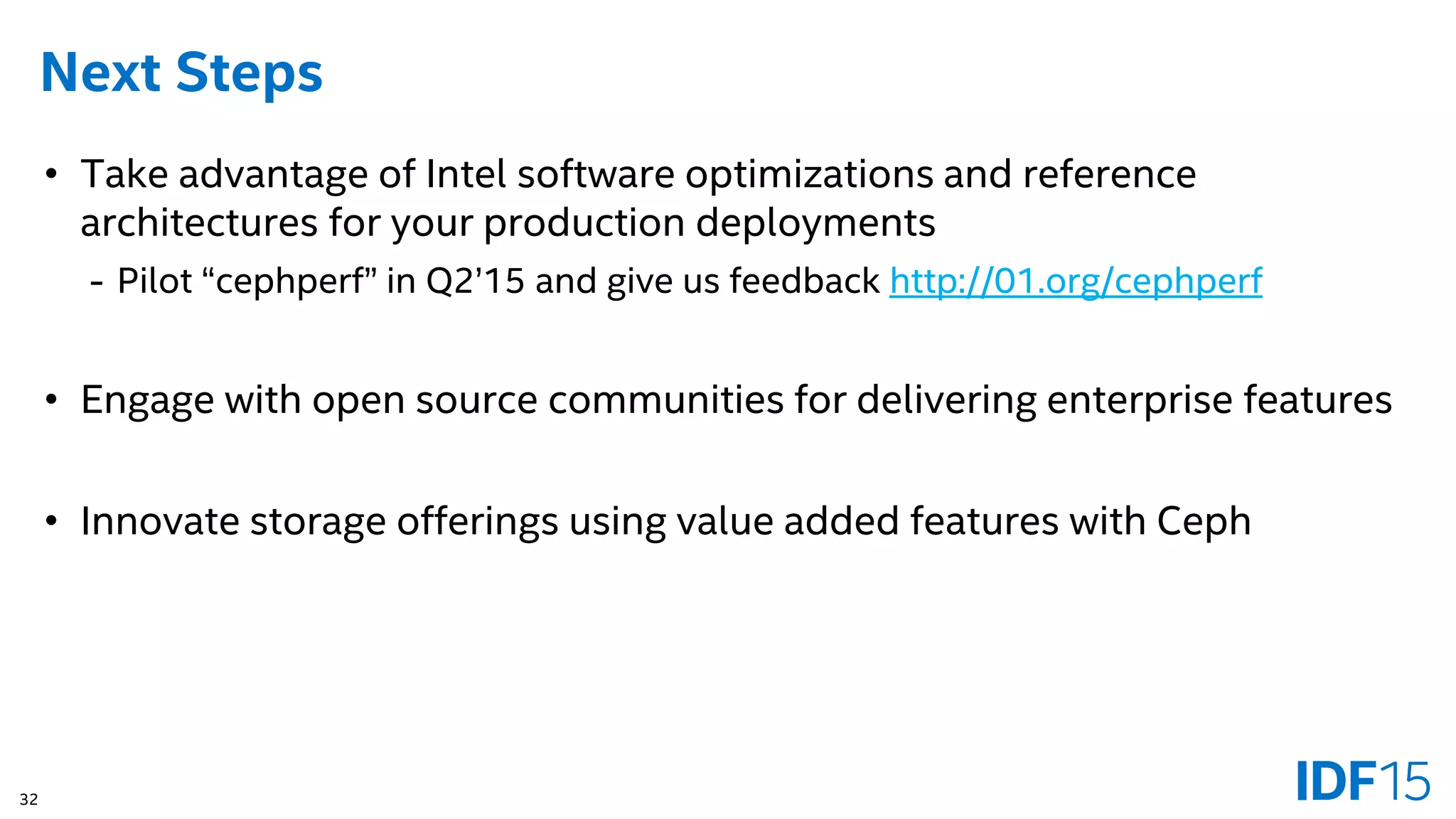 Ceph Open Source Storage Software Optimizations On Intel® Architecture