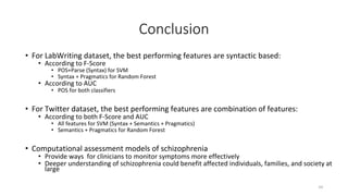 Predictive Linguistic Features of Schizophrenia | PDF