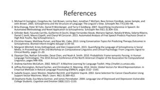 Predictive Linguistic Features of Schizophrenia | PDF