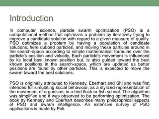 Particle swarm optimization | PPTX