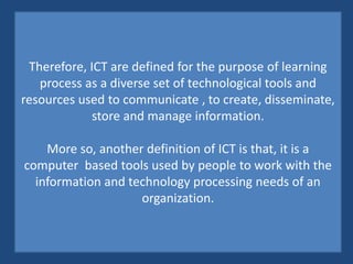 Introduction to ICT and its application to Instructional Materials ...