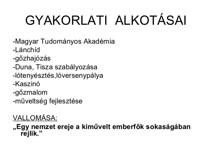 Széchenyi István Diavetítés