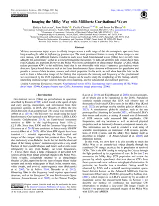 Imaging the Milky Way with Millihertz Gravitational Waves | PDF | Physics | Science