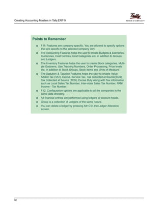 1 Tally erp 9 tutorial with shortcut keys | PDF