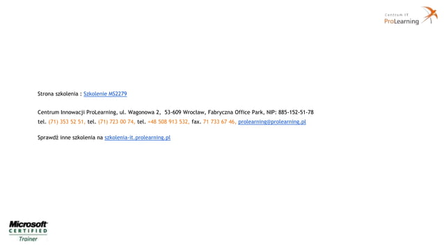 Szkolenie ms2279 prolearning | PPT