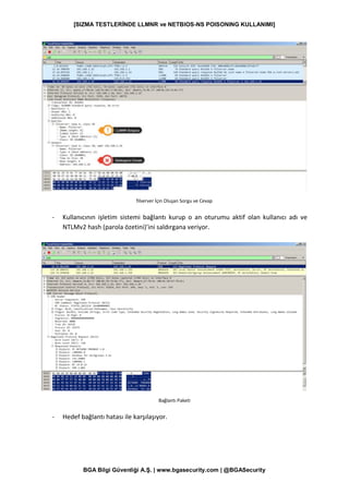 LLMNR ve NetBIOS Poisoning | PDF