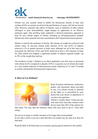 Orlistat Raw Powder:An effective drug for fat loss!!! | PDF