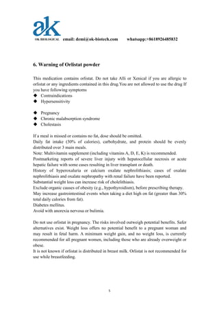 Orlistat Raw Powder:An effective drug for fat loss!!! | PDF