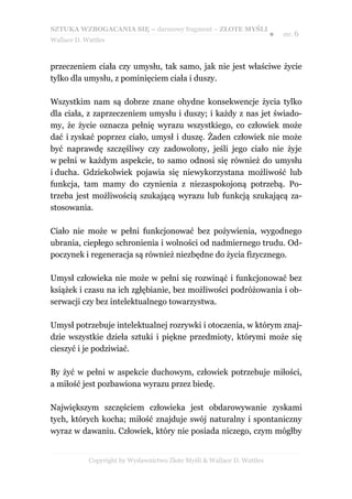 Sztuka wzbogacania się Wallace D. Wattles | PDF