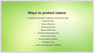 Nature protection | PPTX