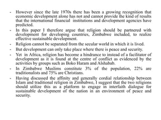 The interaction between Islam and African traditional religion in ...