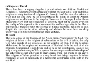 The interaction between Islam and African traditional religion in ...