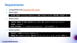 Vector Search with ScyllaDB by Szymon Wasik | PDF