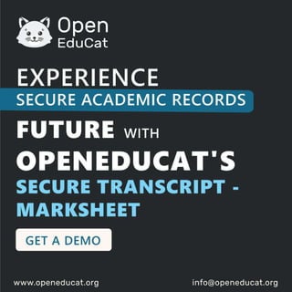 Revolutionize Academic Record Keeping: OpenEduCat's Secure and Transcript Solution | PDF