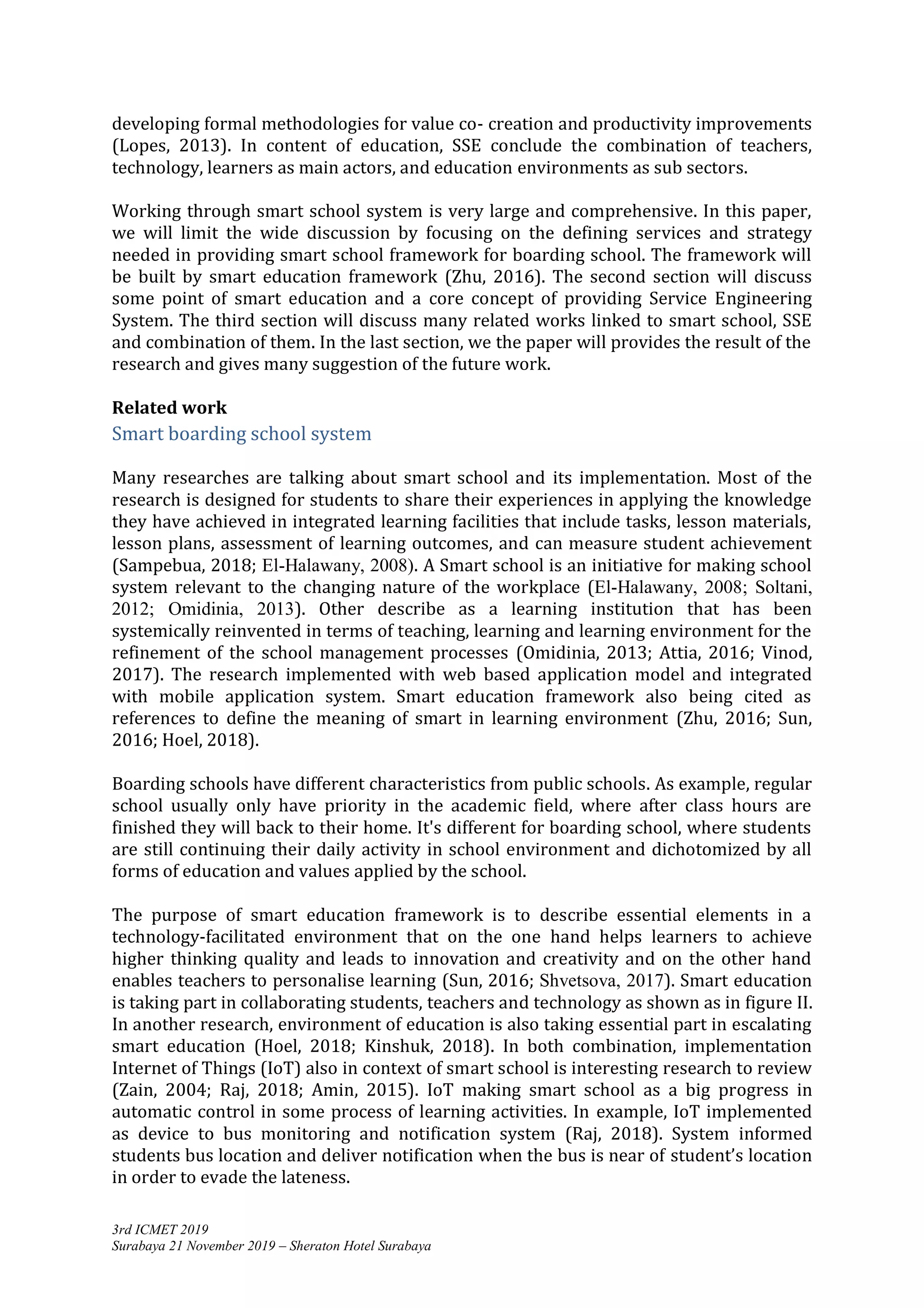 Smart School Framework for Boarding School Based on Service System ...