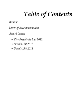 Table of contents | DOCX