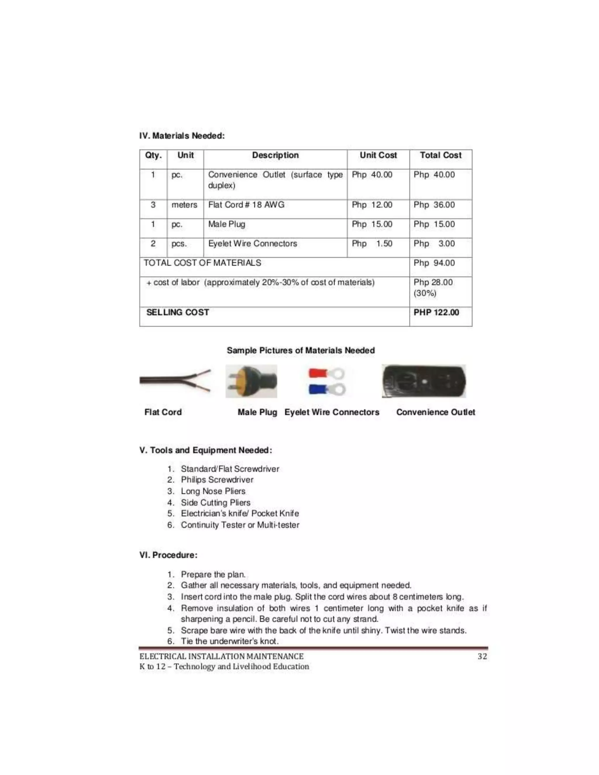 K TO 12 T.L.E MODULE GRADE 8 | DOCX