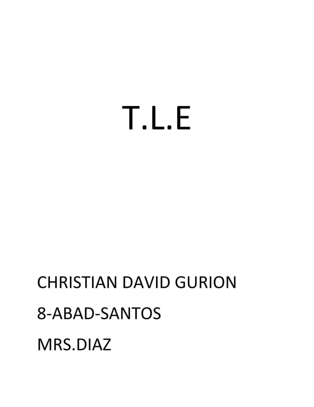 K TO 12 T.L.E MODULE GRADE 8 | DOCX