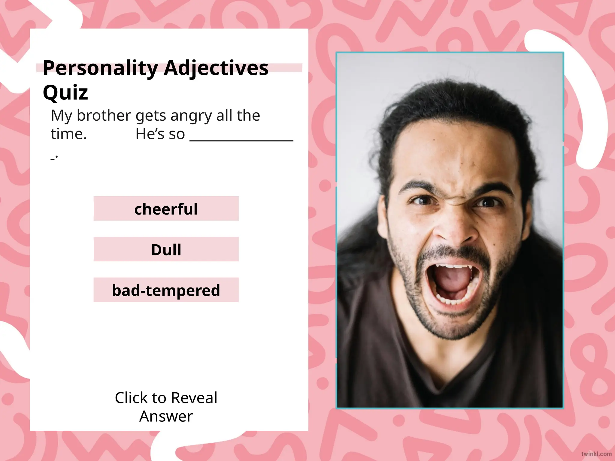 Personality adjevtive quiz and word lists | PPTX