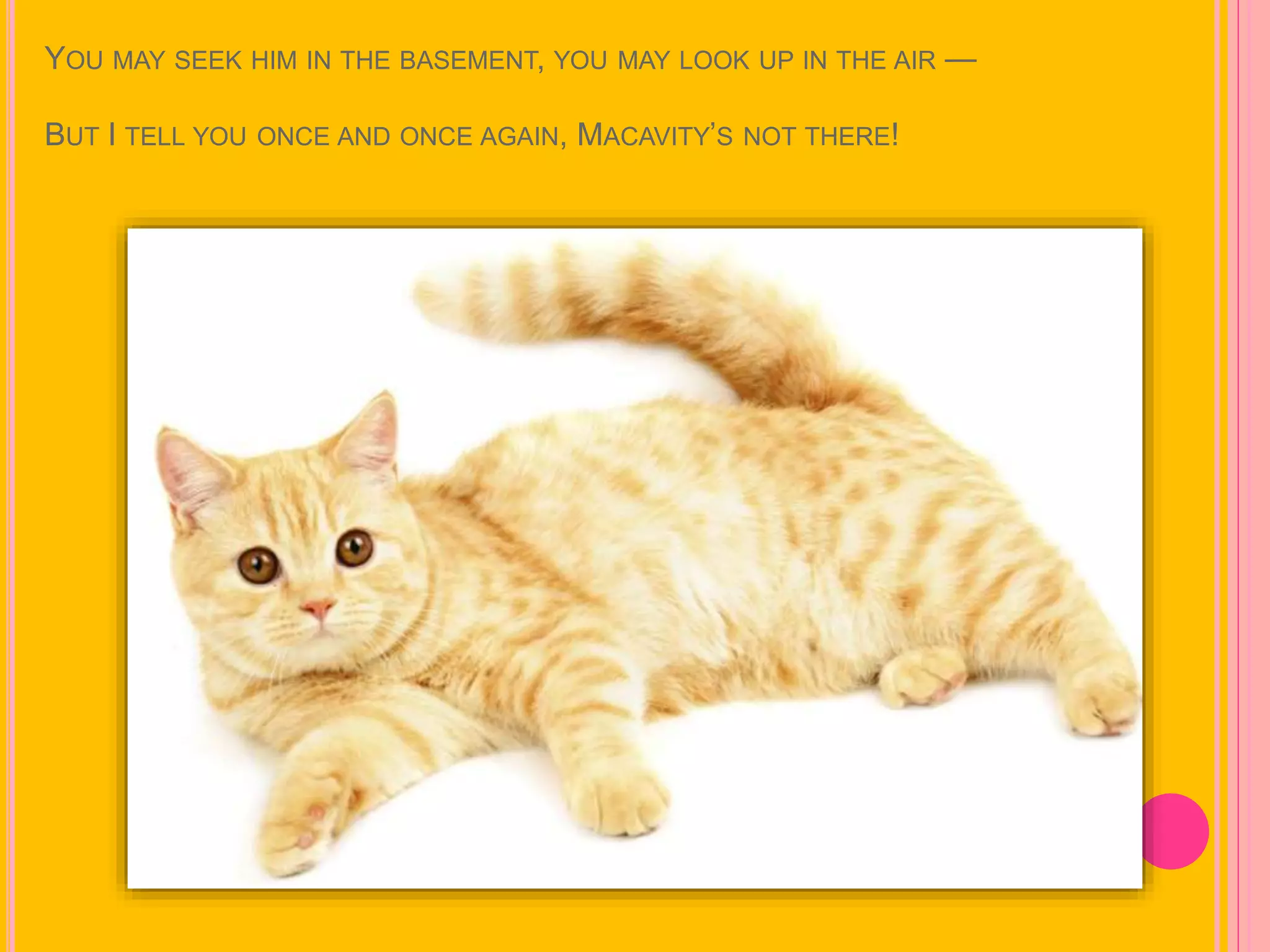 Poem 4 Macavity the mystery cat - T.S.Eliot | PPTX