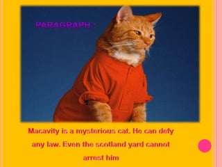 Poem 4 Macavity the mystery cat - T.S.Eliot | PPTX