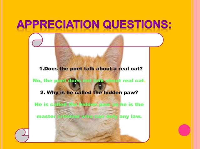 Poem 4 Macavity the mystery cat - T.S.Eliot | PPTX