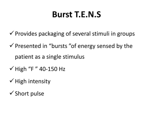 TRANSCUTANEOUS ELECTRICAL NERVE STIMULATION | PPTX