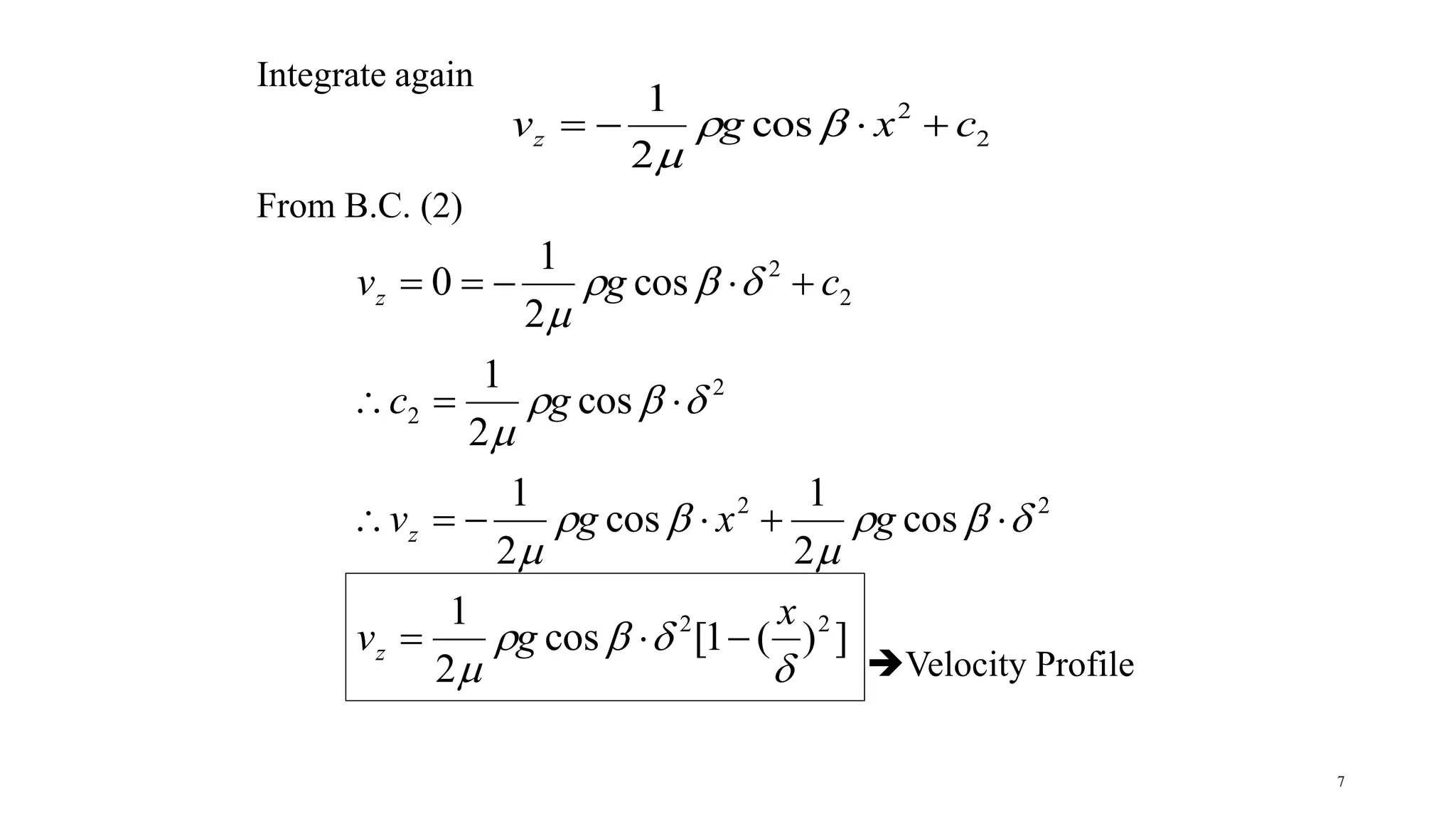 flow of falling film, transport phenomenon, navier stokes equation ...