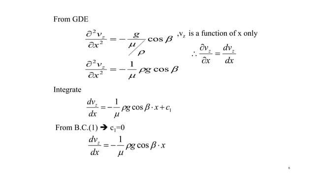 flow of falling film, transport phenomenon, navier stokes equation ...