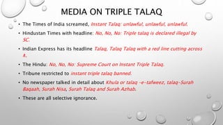 Islam and the Indian judiciary with reference to Talaq-e-biddat | PPT