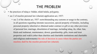 Islam and the Indian judiciary with reference to Talaq-e-biddat | PPT