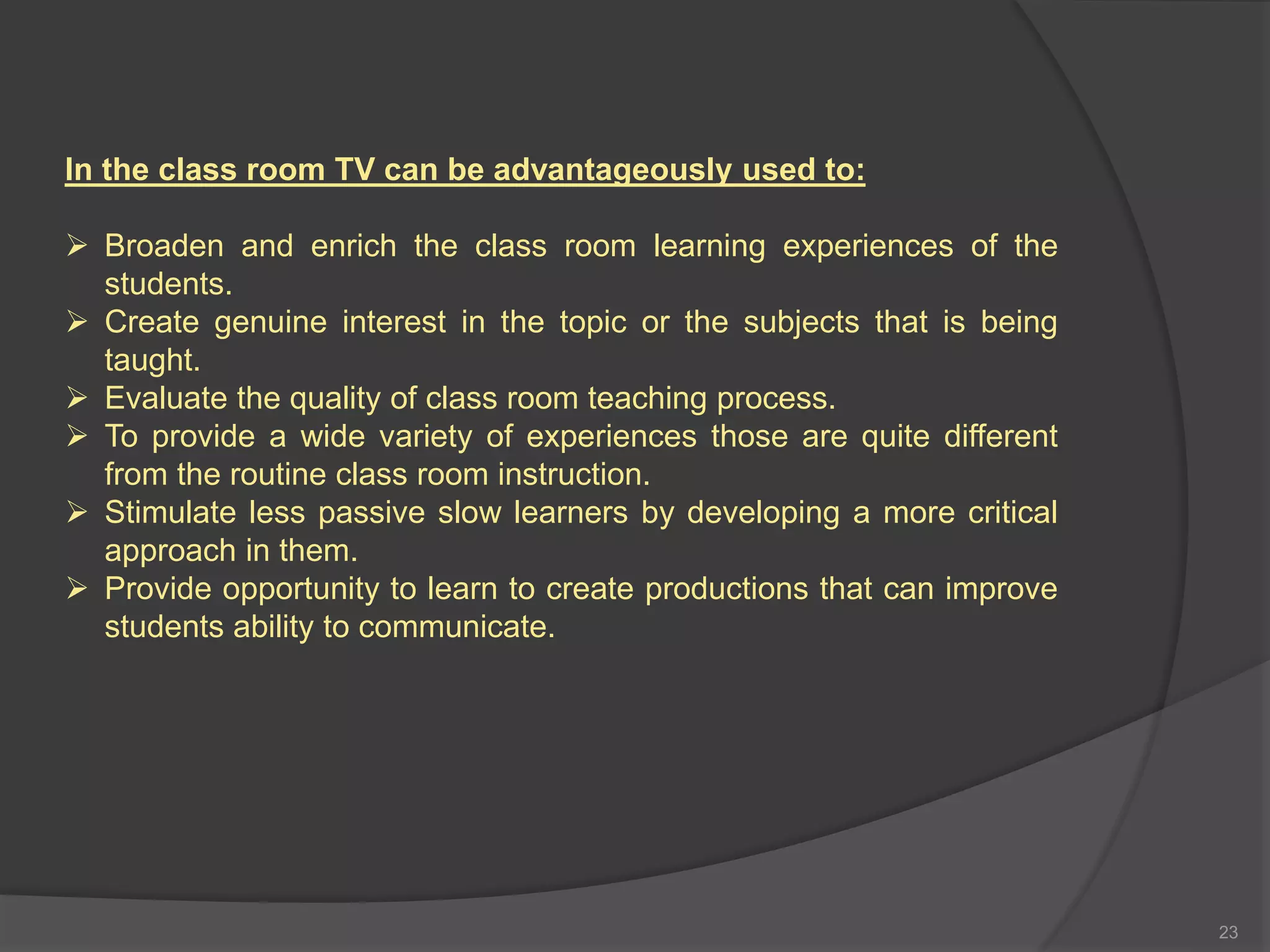 EDUCATIONAL TELEVISION PROGRAMMES | PPTX