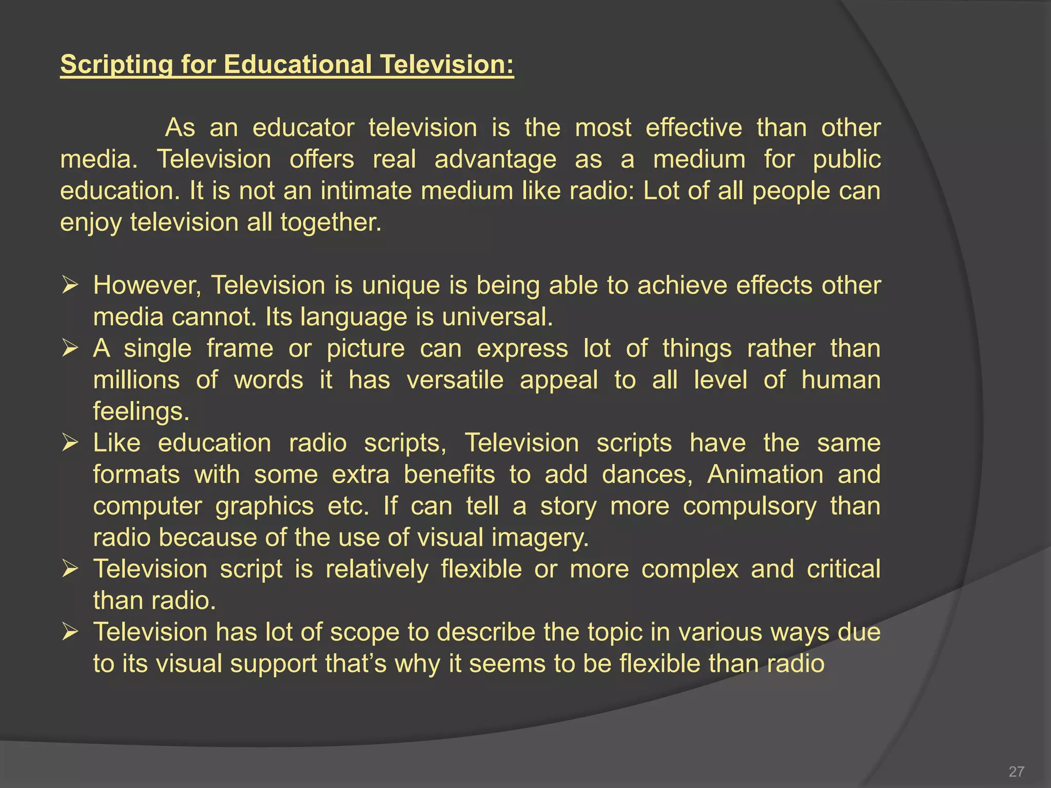 EDUCATIONAL TELEVISION PROGRAMMES | PPTX