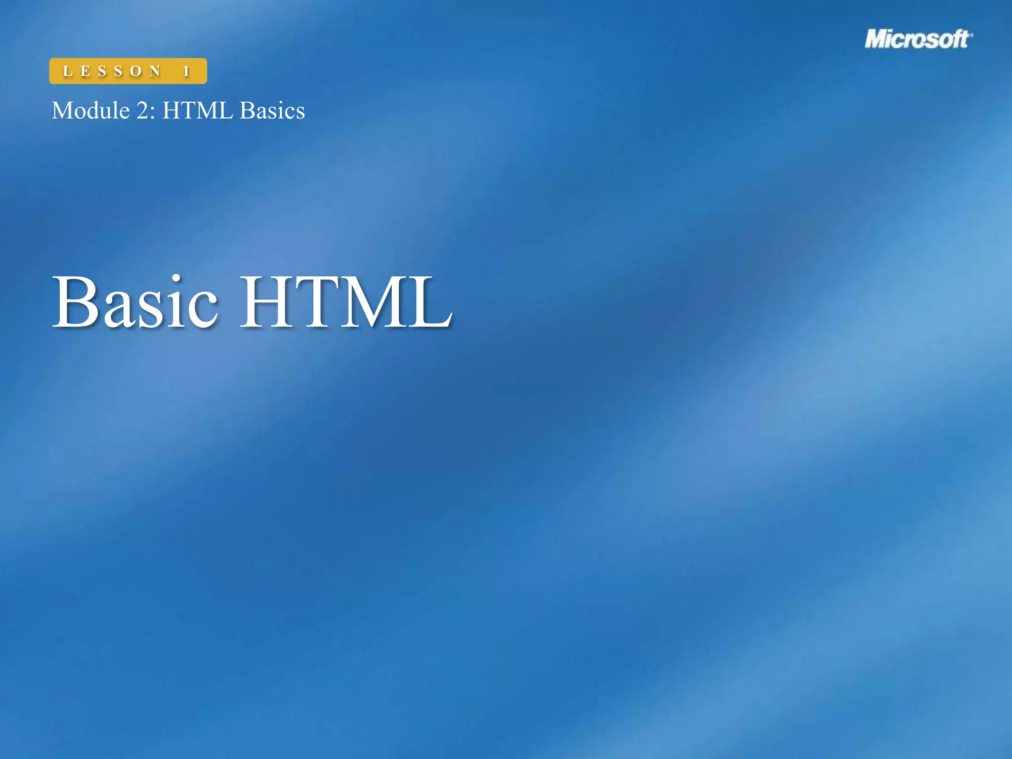 Basic HTML | PPTX