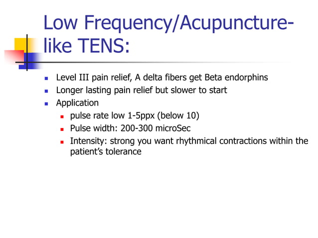 TENS | PPT | Brain and Nervous System Disorders | Diseases and Conditions