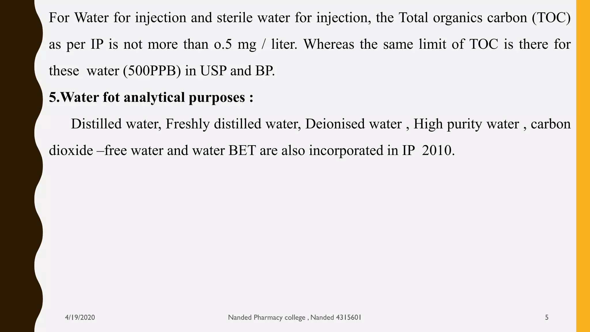 Types of water and water purification technology | PDF