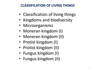 T.7 Classification of living things. Microorganisms | PPT