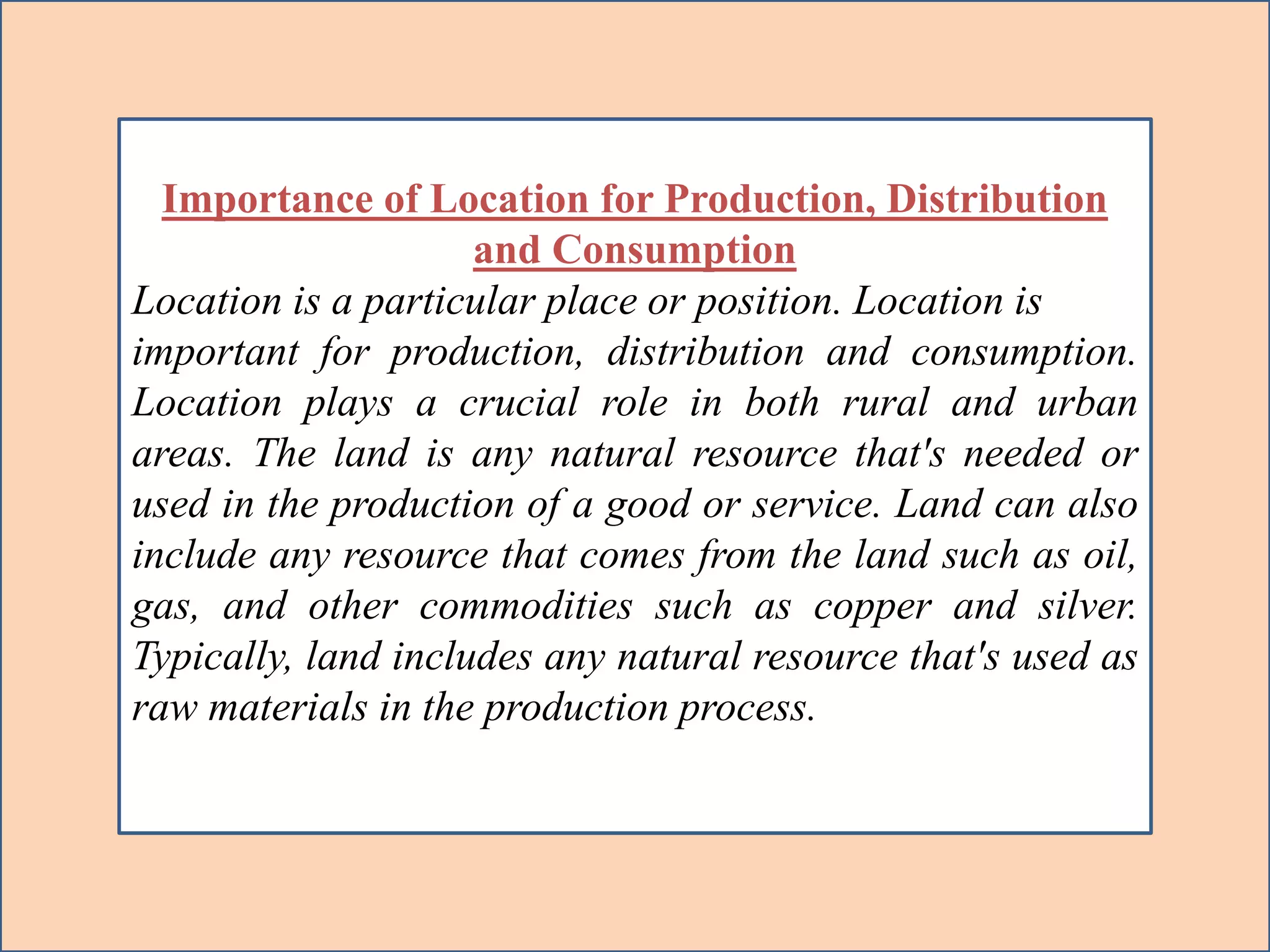 Production, Distribution and Consumption | PPTX