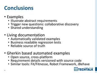 Specification-By-Example with Gherkin | PPT