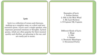 Five Major Types of Genres in Literature and examples | PPTX | Poetry ...