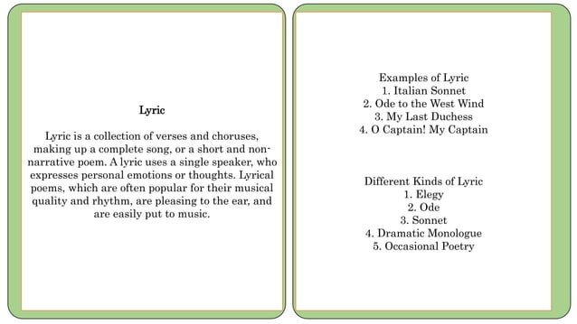 Five Major Types of Genres in Literature and examples | PPTX | Poetry ...