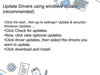 TLE ICT 10-Drivers and Software updates procedures | PPTX