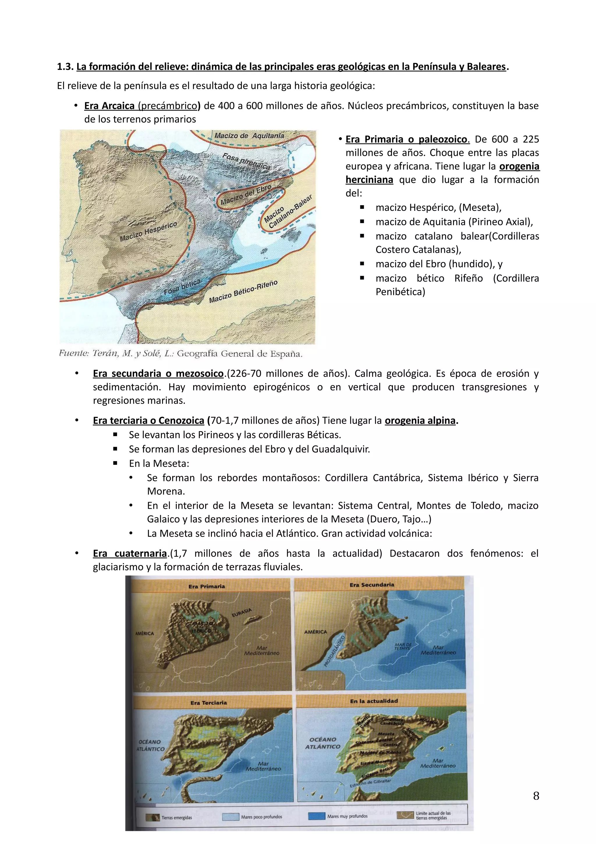 T.2 El relieve peninsular e insular | PDF