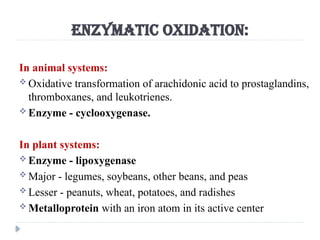 Types of oxidation and factors affecting it. | PPTX