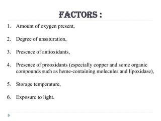 Types of oxidation and factors affecting it. | PPTX