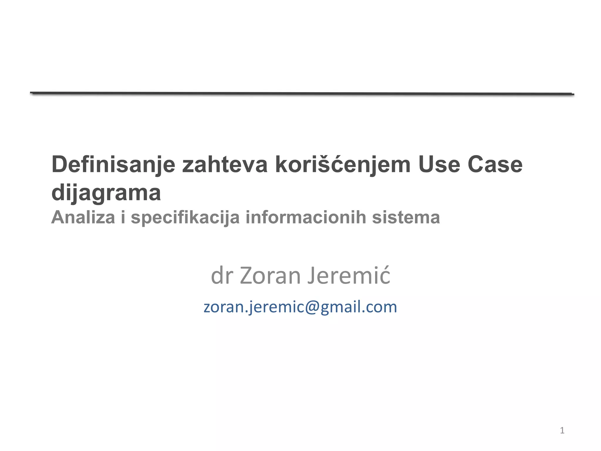 T 3.1 definisanje zahteva koriscenjem use case dijagrama | PDF