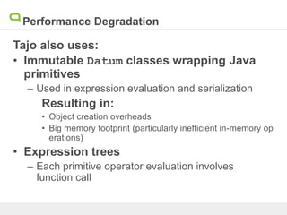 Apache Tajo: Query Optimization Techniques and JIT-based Vectorized Engine | PPT